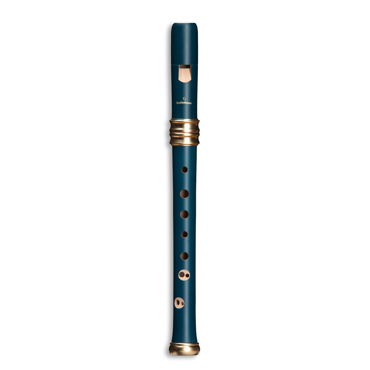 Soprano recorder Mollenhauer 4119B baroque blue stained double holes